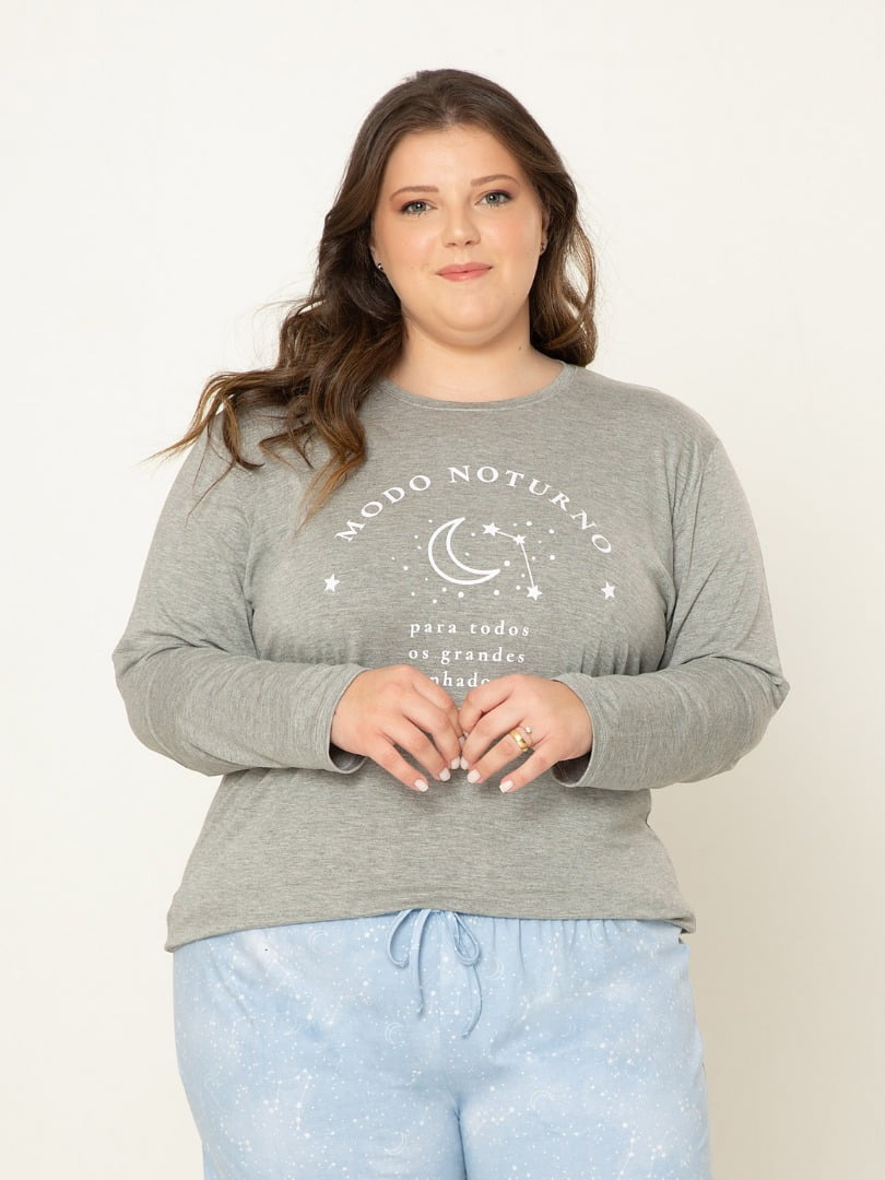 PIJAMA FEMININO LORENA PLUS SIZE - Pijamas dos Sonhos