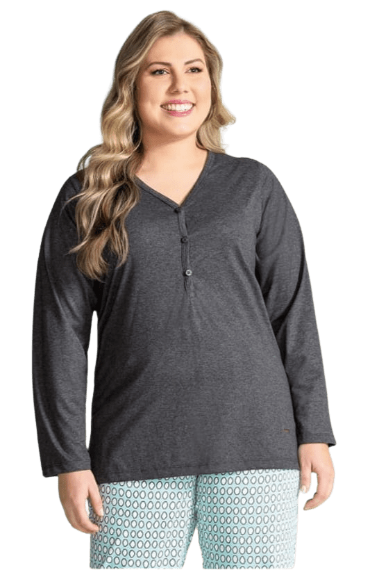 PIJAMA FEMININO NICOLE PLUS SIZE - Pijamas dos Sonhos